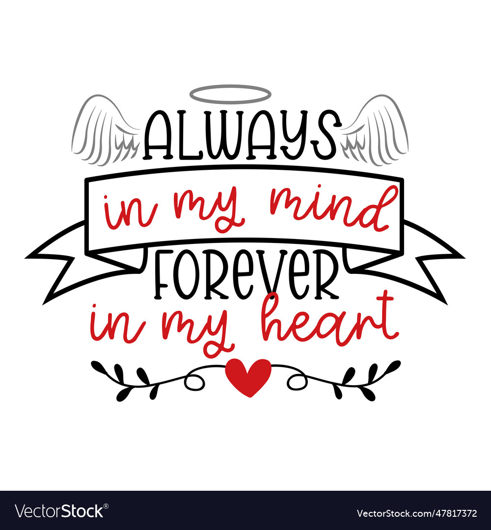 In loving memory lettering Royalty Free Vector Image