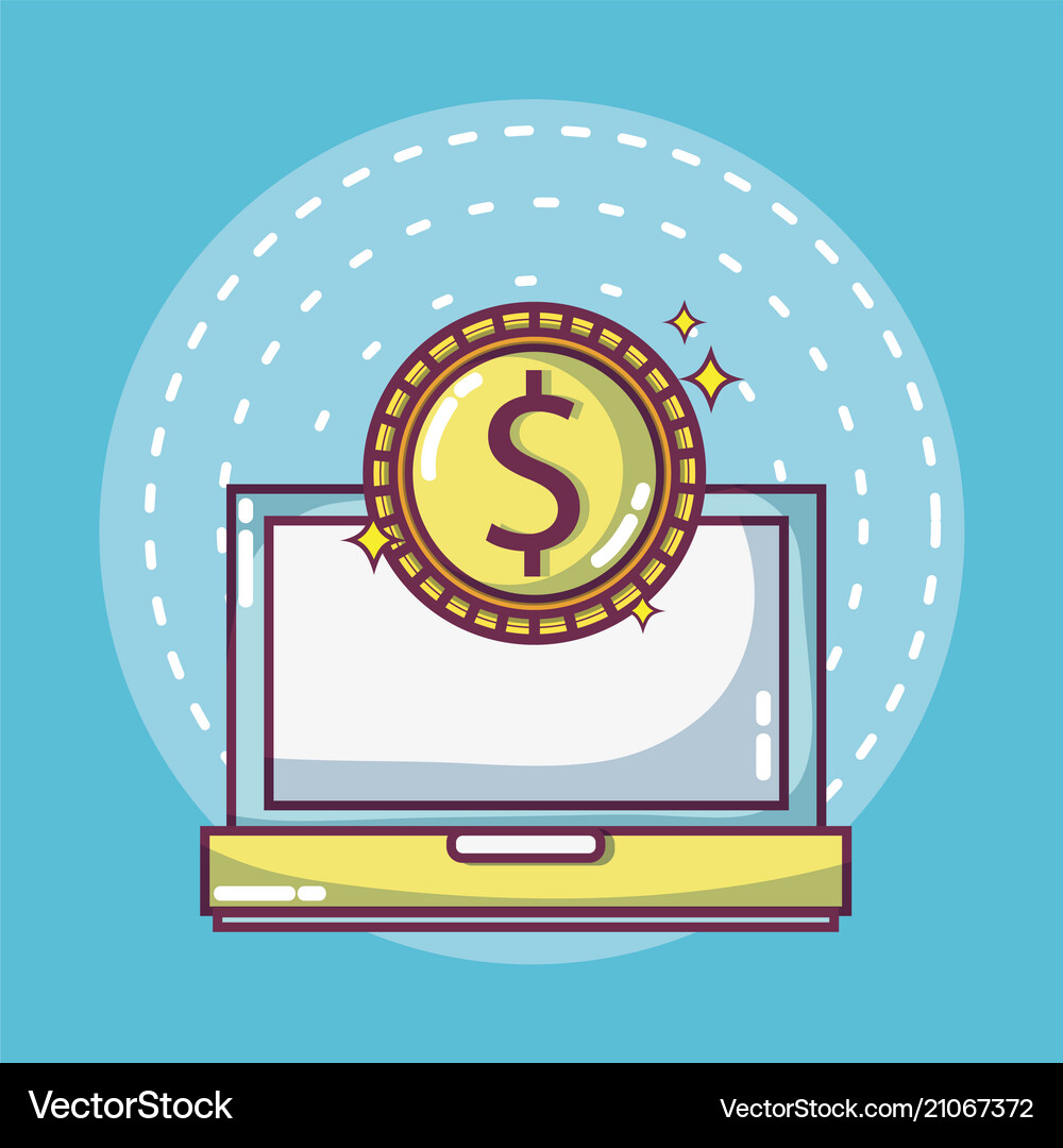 Online money and business Royalty Free Vector Image