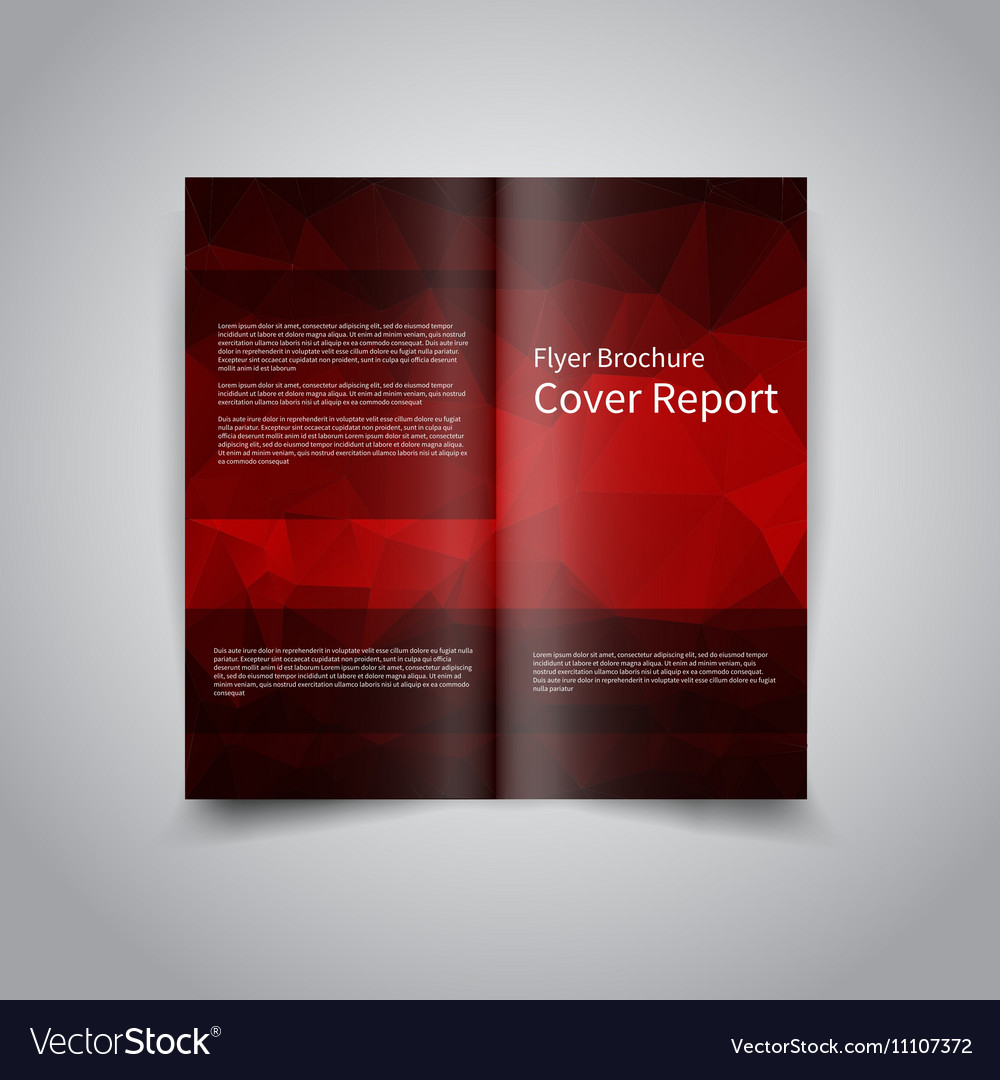 Polygonal style document template Royalty Free Vector Image