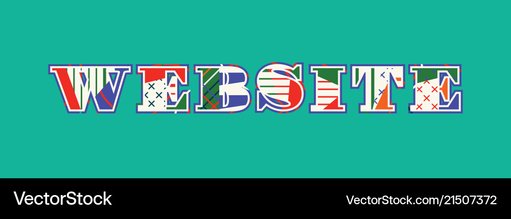 Website concept word art Royalty Free Vector Image