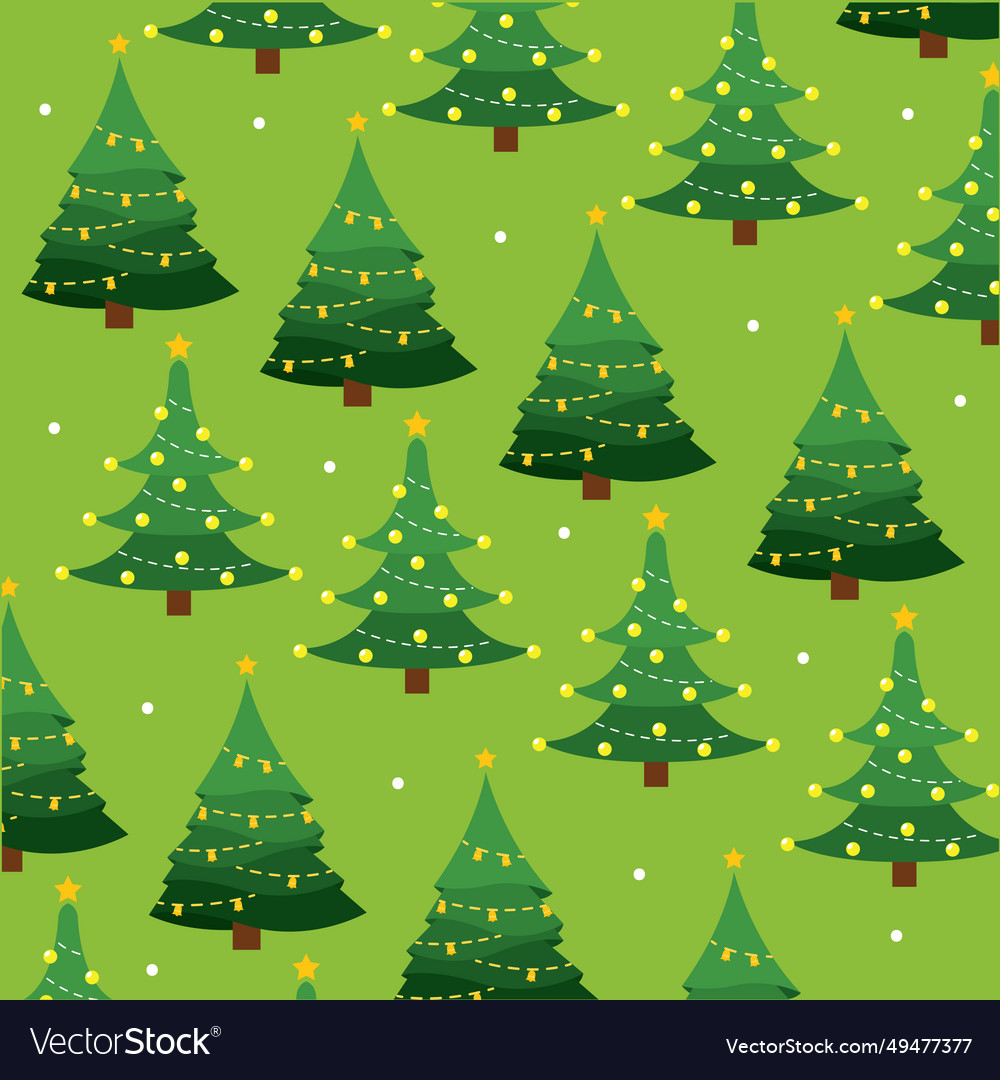 Christmas tree icon pattern background Royalty Free Vector
