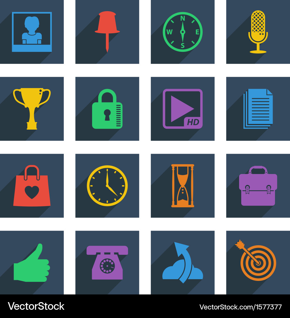 Media icons set 4 Royalty Free Vector Image - VectorStock
