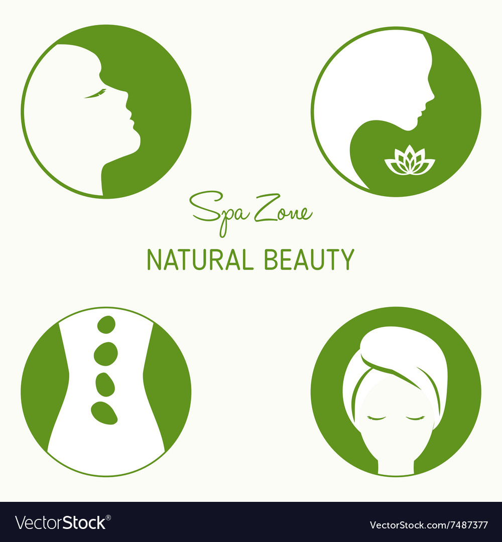 Set design elements for spa Royalty Free Vector Image