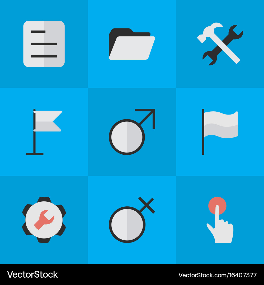 Set of simple design icons Royalty Free Vector Image
