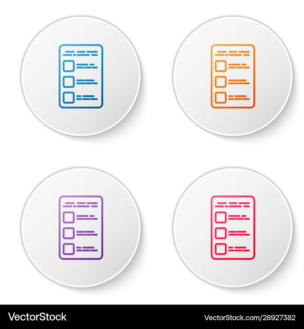 Color line create account screen on mobile phone Vector Image