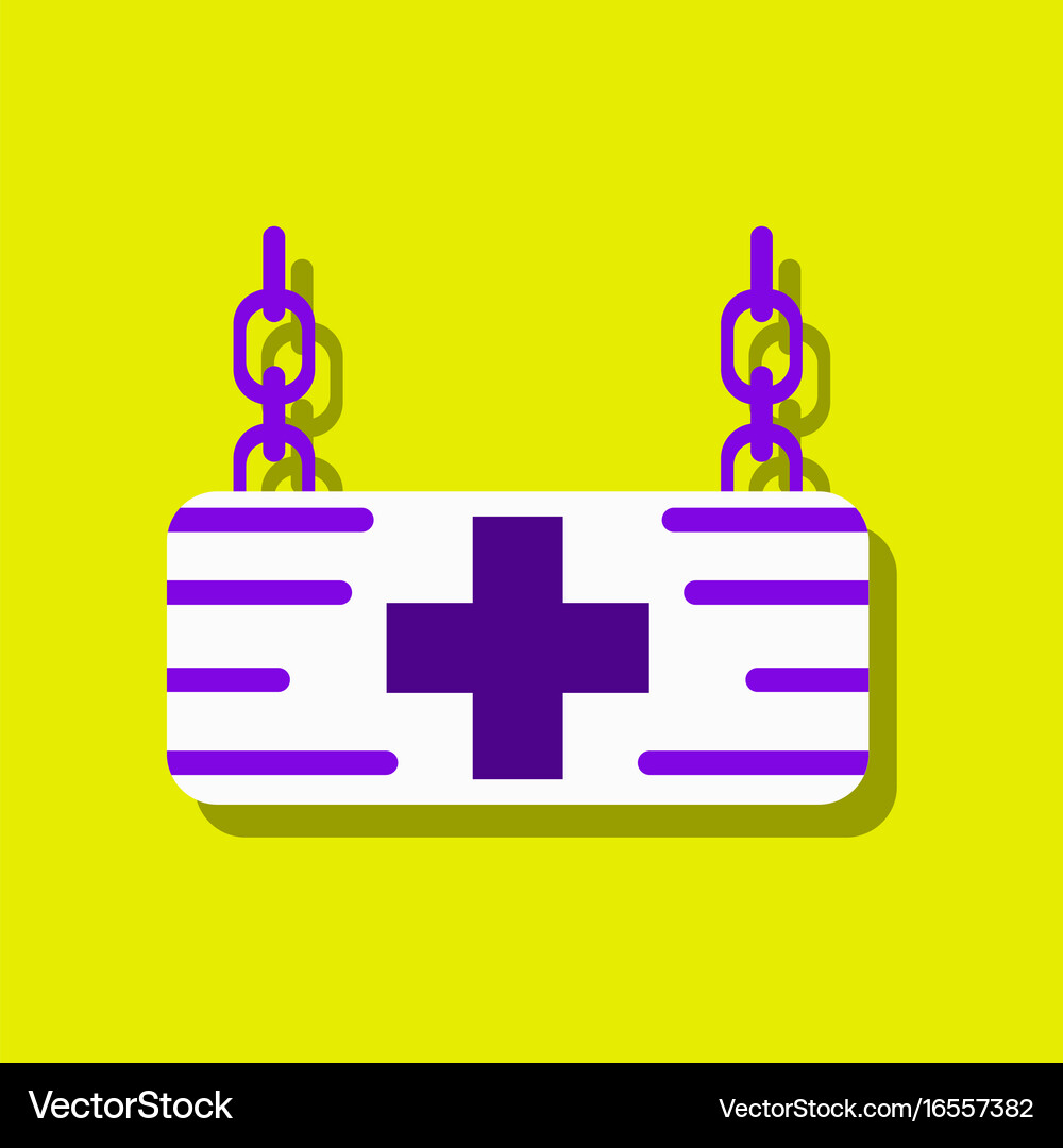 Flat icon design collection medical sign Vector Image