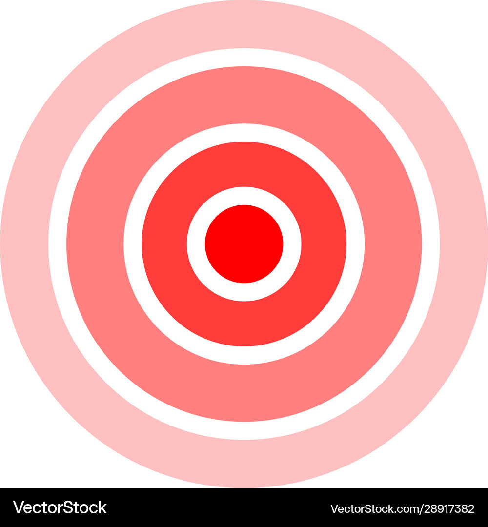 Pain circle icon target focus or sick spot Vector Image