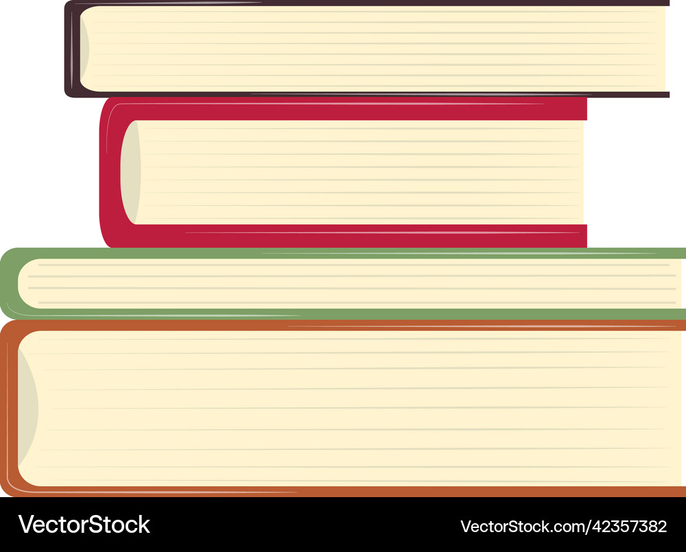 Pile of books Royalty Free Vector Image - VectorStock