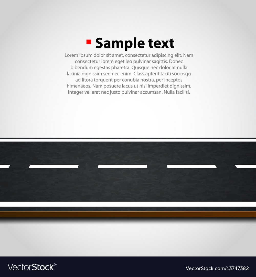 Road background Royalty Free Vector Image - VectorStock