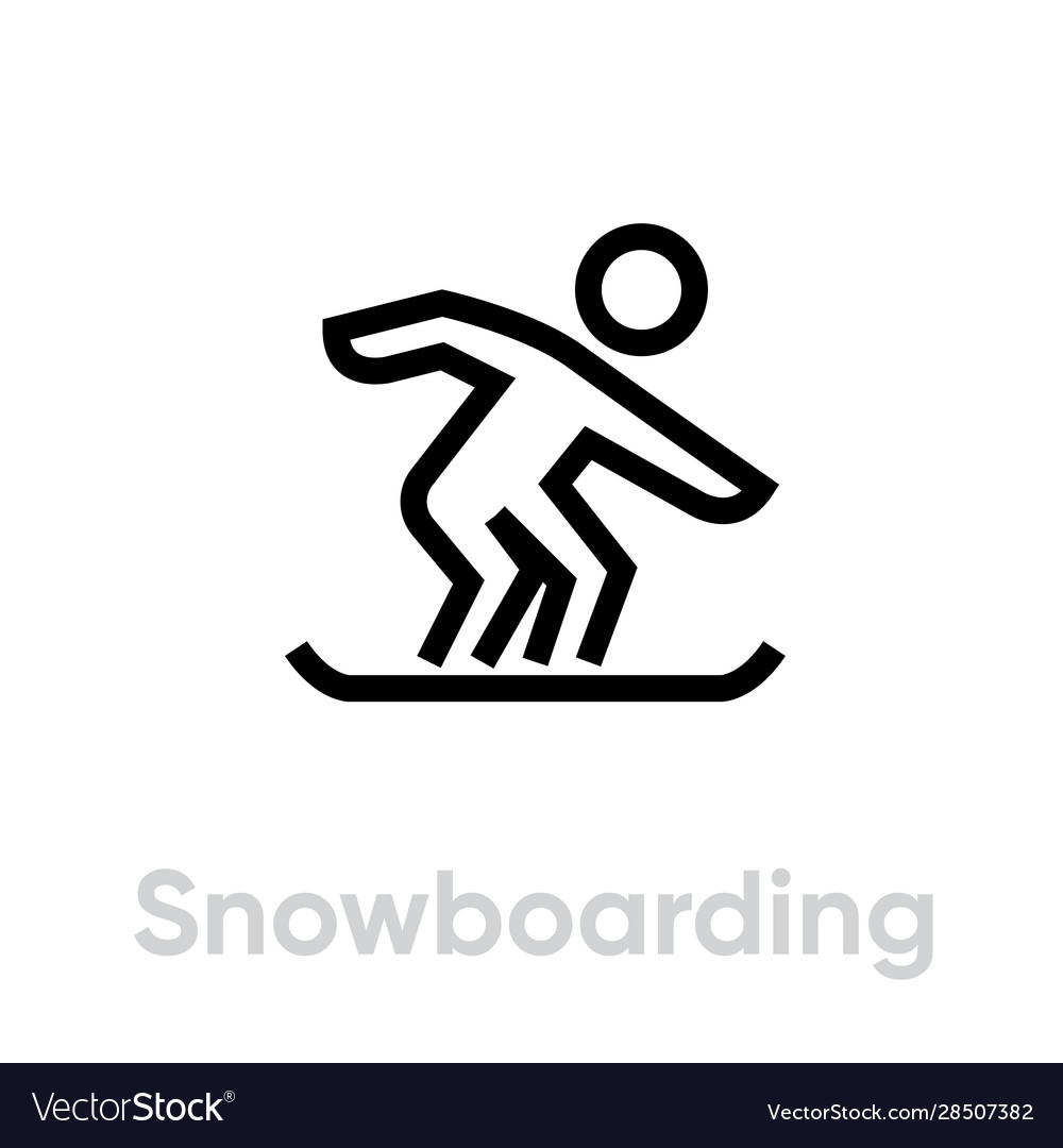 Snowboarding sport icons Royalty Free Vector Image