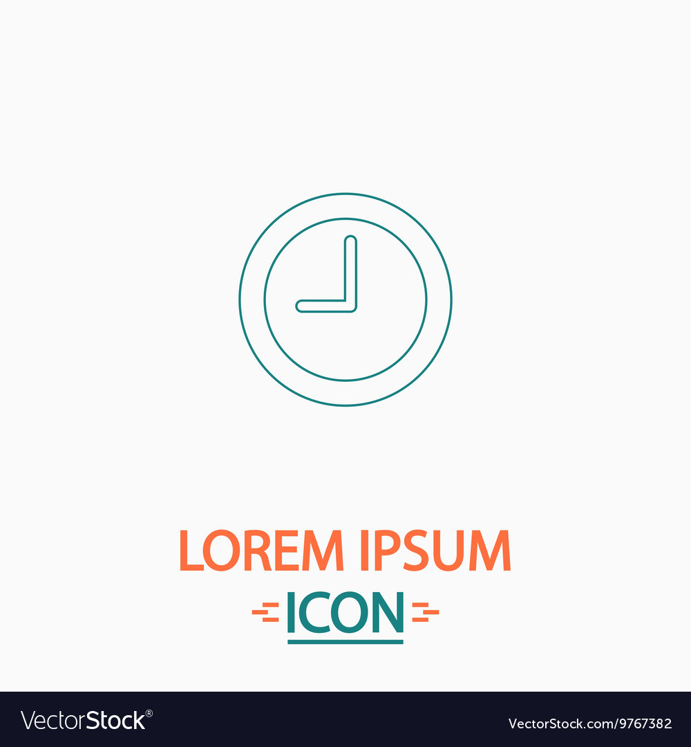 Time clock computer symbol Royalty Free Vector Image