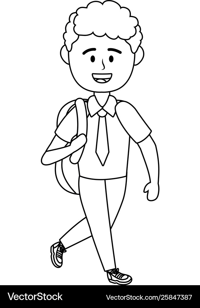Boy kid school design Royalty Free Vector Image