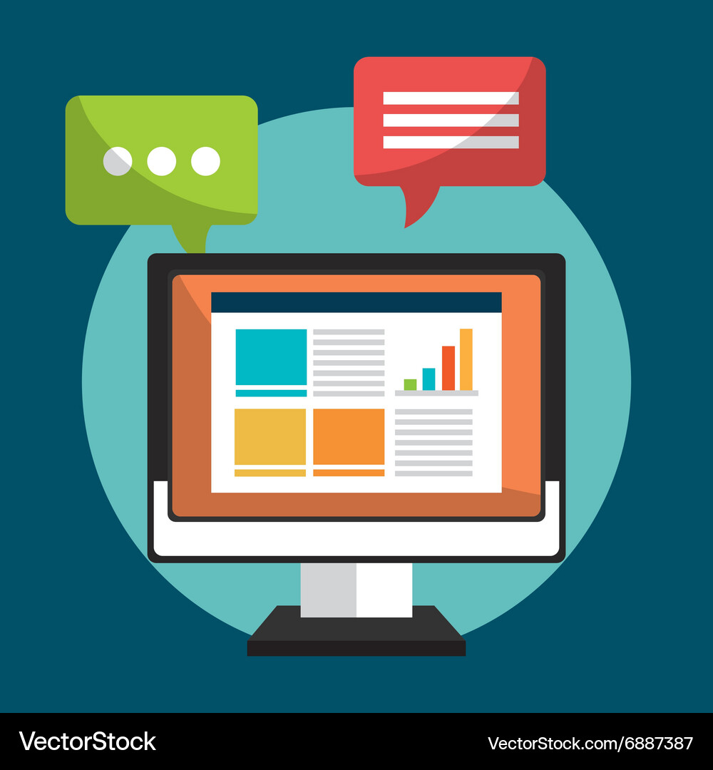 Digital advertising and marketing Royalty Free Vector Image