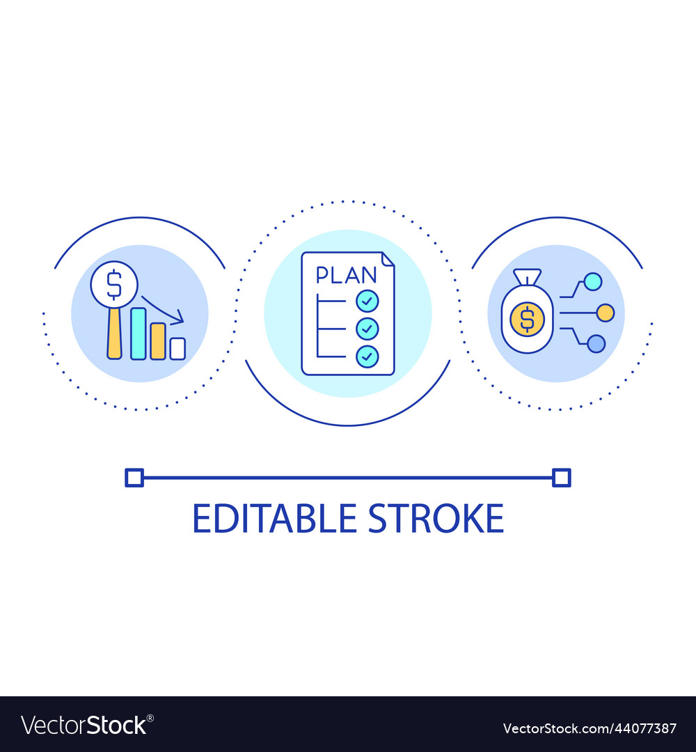Financial management loop concept icon Royalty Free Vector Financial management loop concept icon Royalty Free Vector