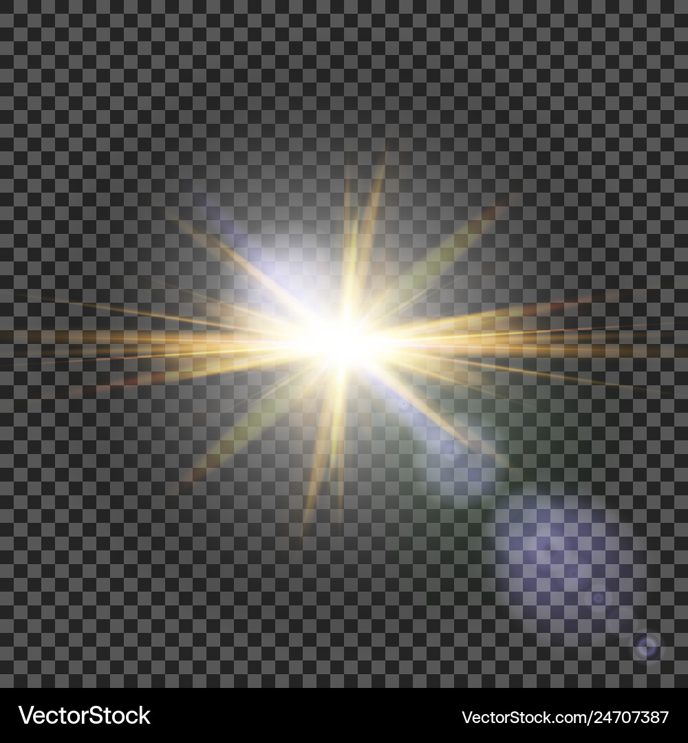Transparent sunlight special lens flare light Vector Image