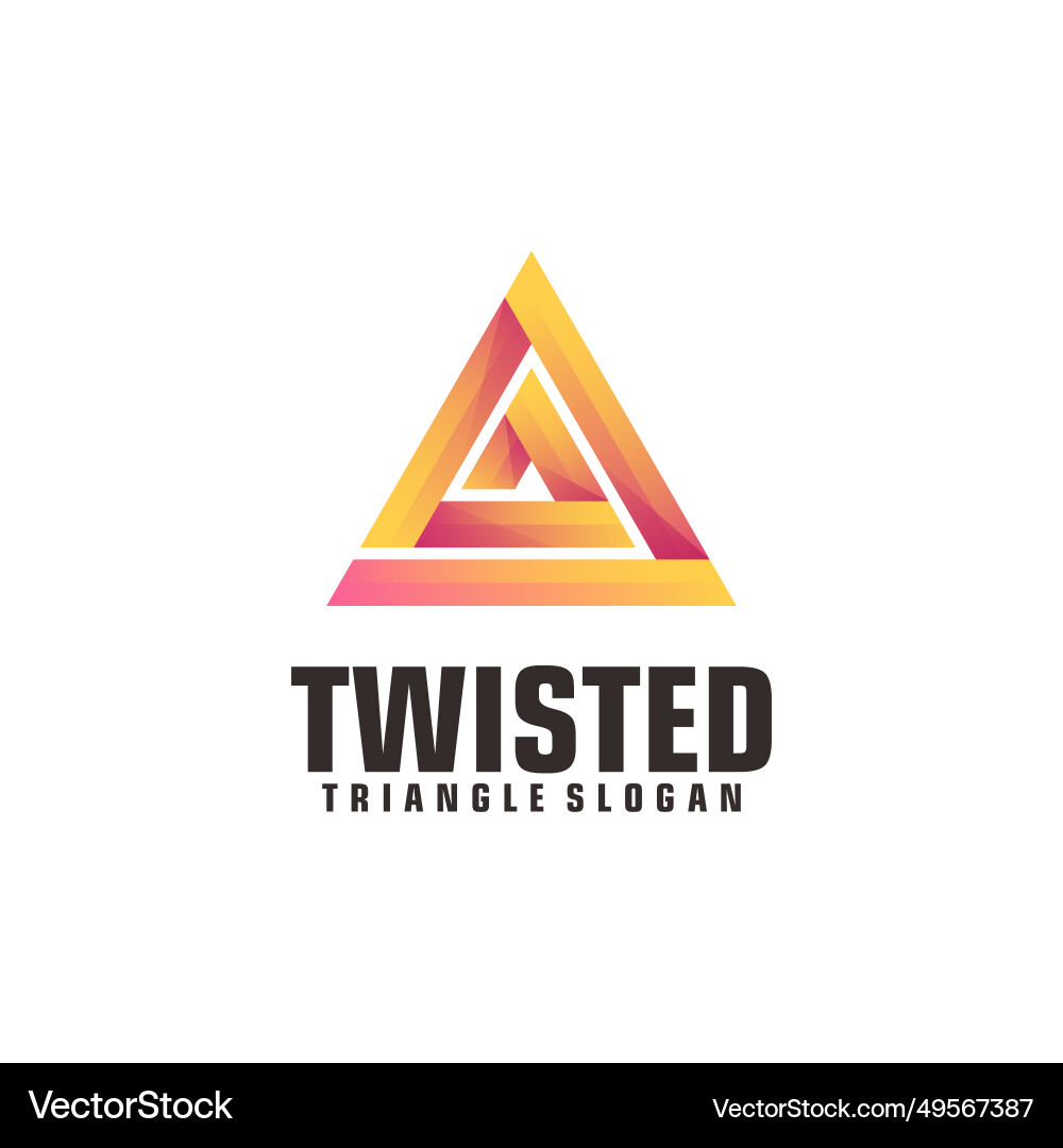 Triangle logo gradient Royalty Free Vector Image