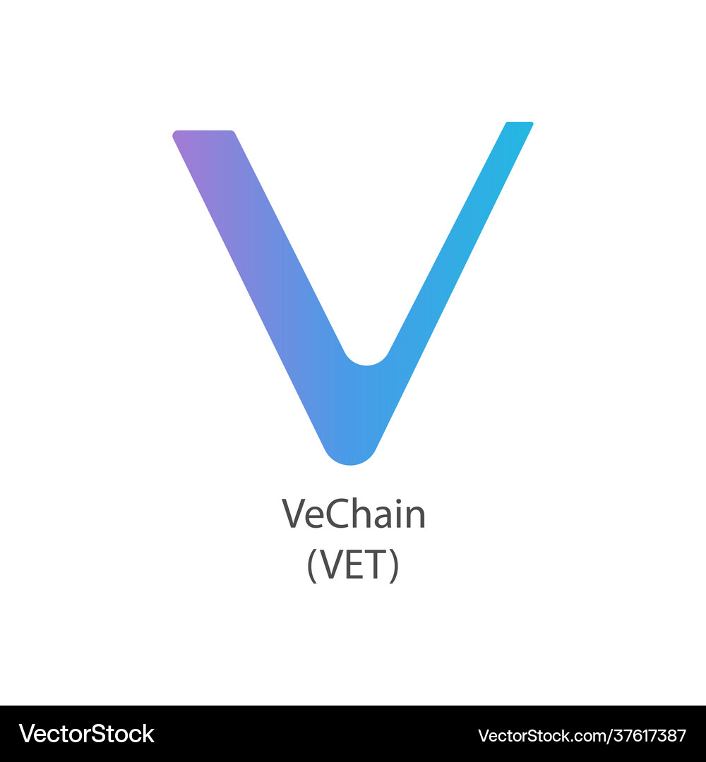 Vechain decentralized blockchain internet-of Vector Image