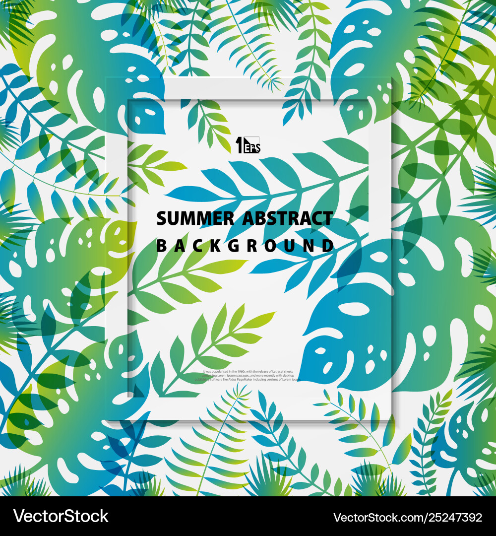 Abstract colorful natural summer leaves Royalty Free Vector