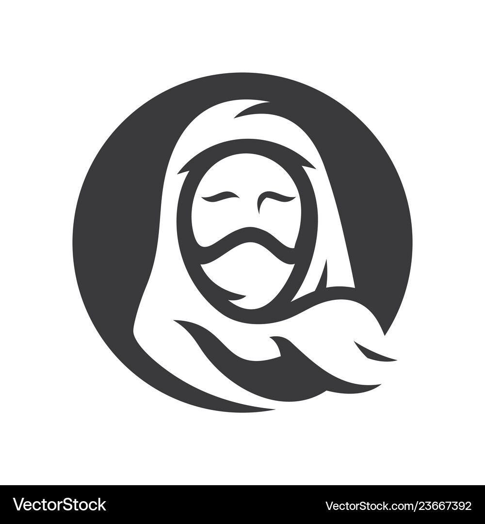 Arab woman sign abstract simple Royalty Free Vector Image