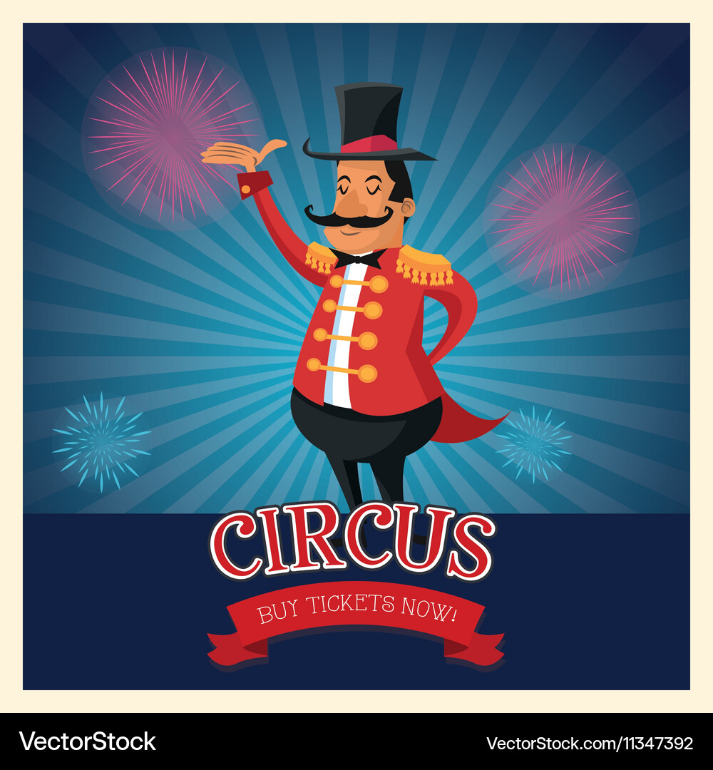 Circus man of carnival design Royalty Free Vector Image