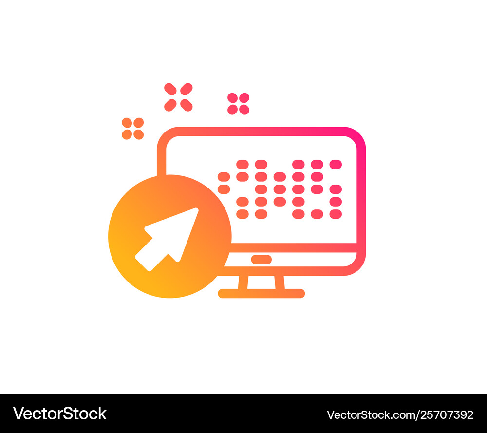 Computer icon web system sign monitor symbol Vector Image