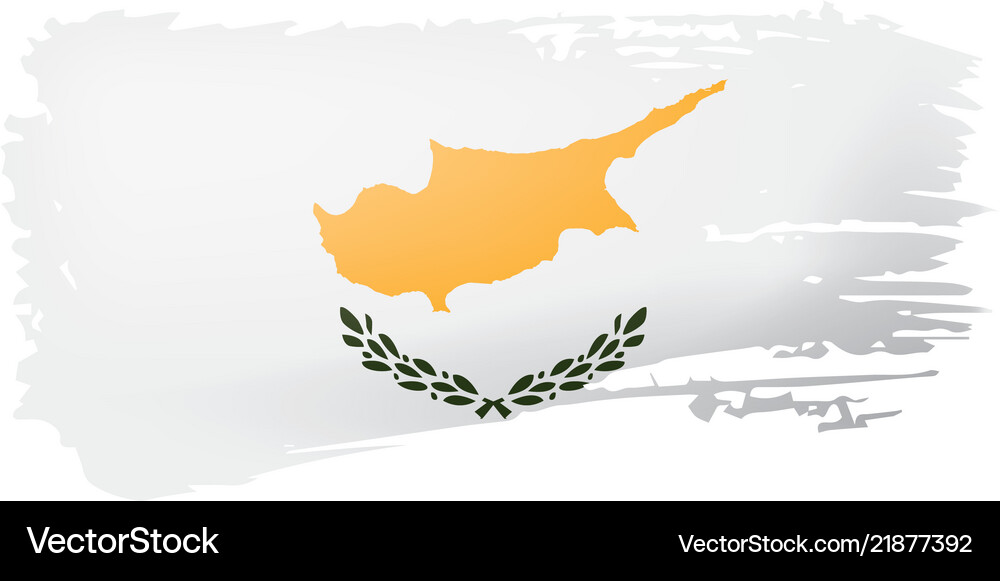 Cyprus flag on a white Royalty Free Vector Image