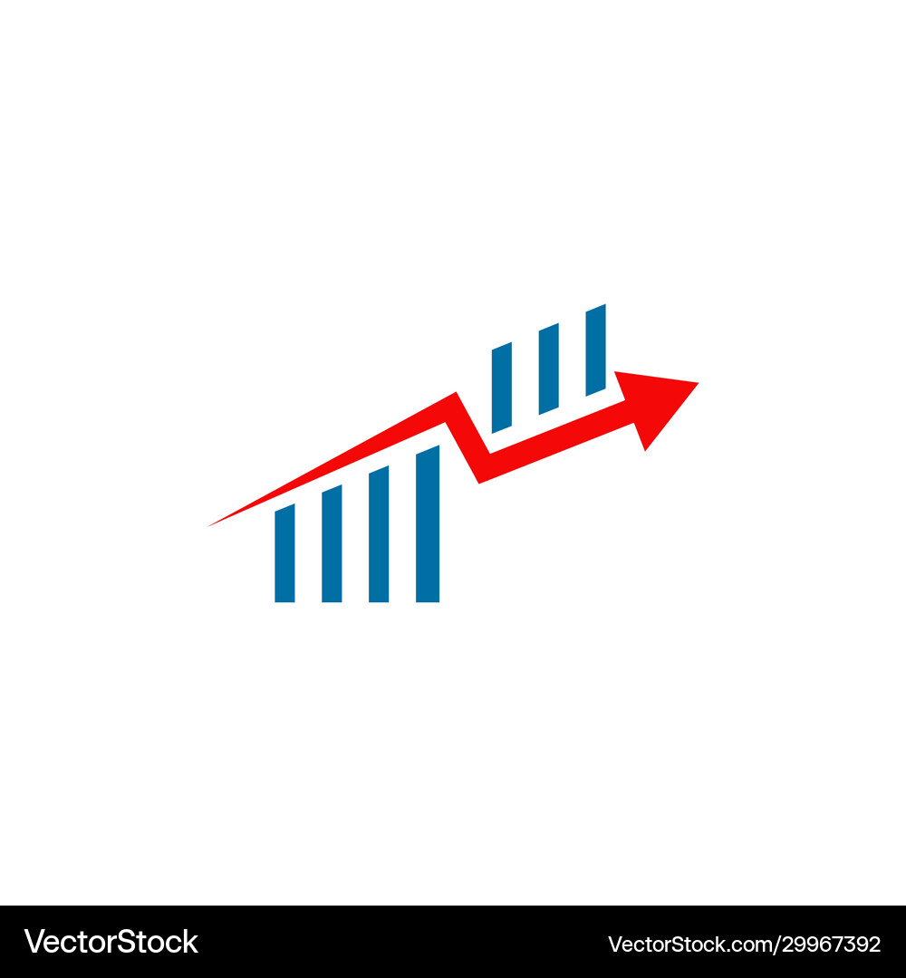 Economic business chart icon logo design Vector Image