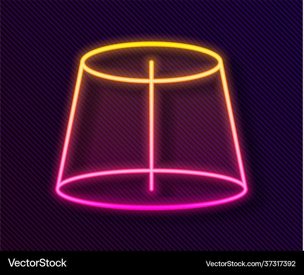 Glowing neon line geometric figure icon isolated Vector Image