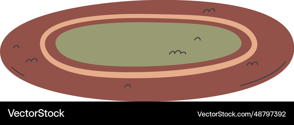 Home oval carpet Royalty Free Vector Image - VectorStock