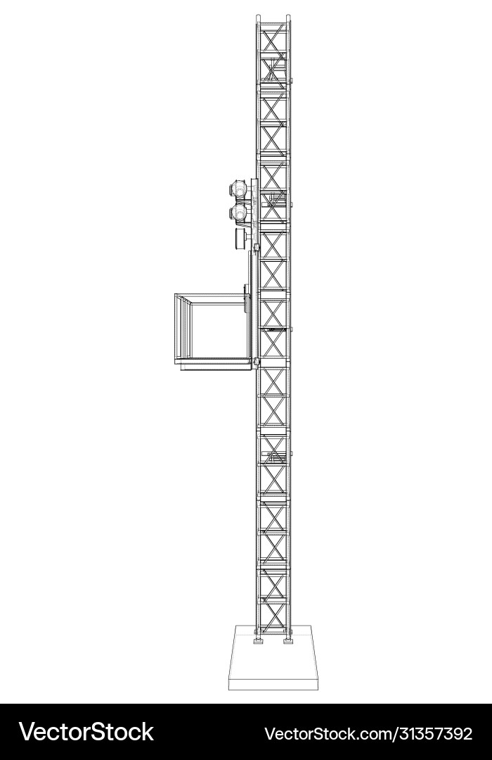 Mast lifts outline Royalty Free Vector Image - VectorStock