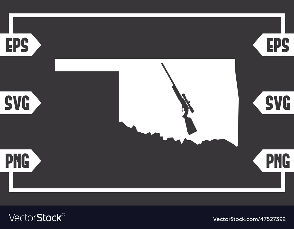 Oklahoma - hunting rifle Royalty Free Vector Image