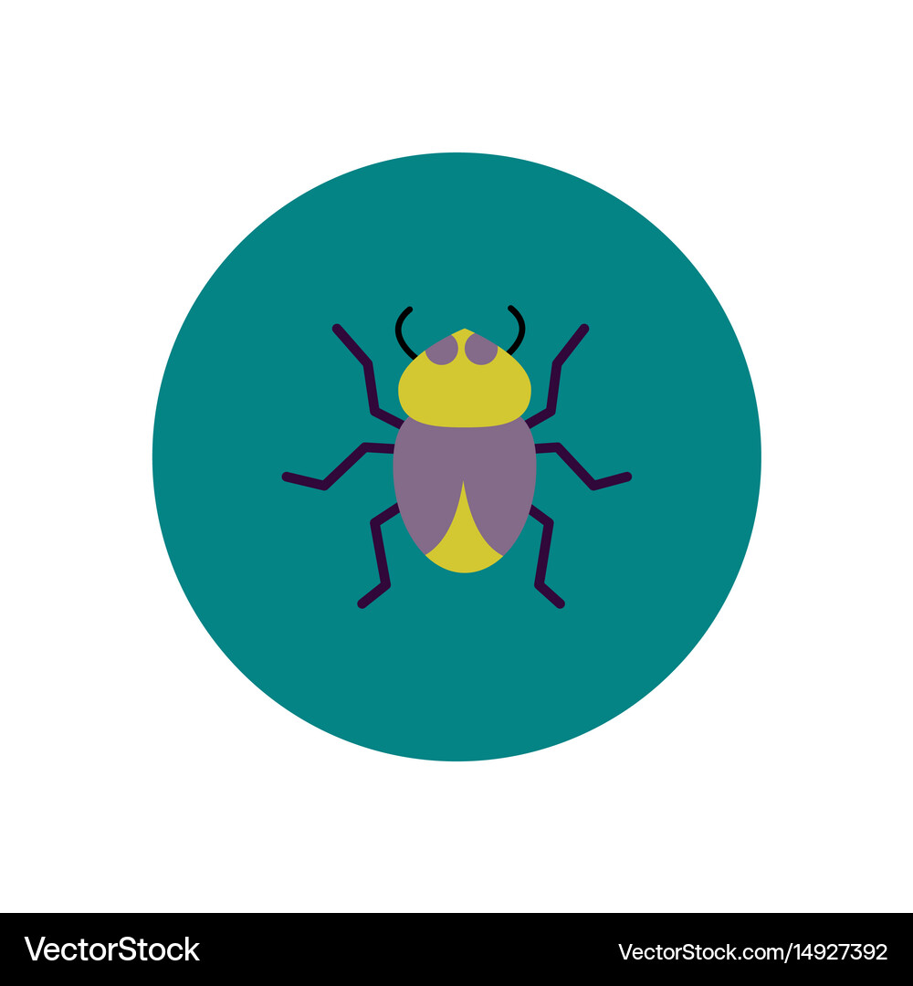 Stylish icon in color circle beetle insect Vector Image