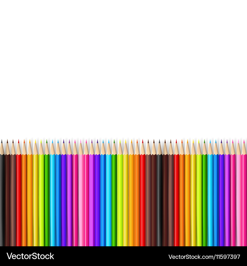 Abstract background color pencil on white Vector Image
