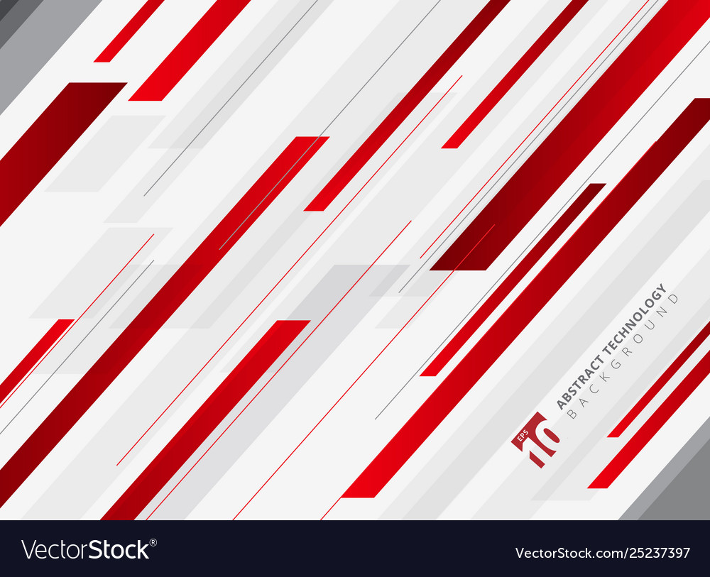 Abstract technology geometric red color shiny Vector Image Abstract technology geometric red color shiny Vector Image