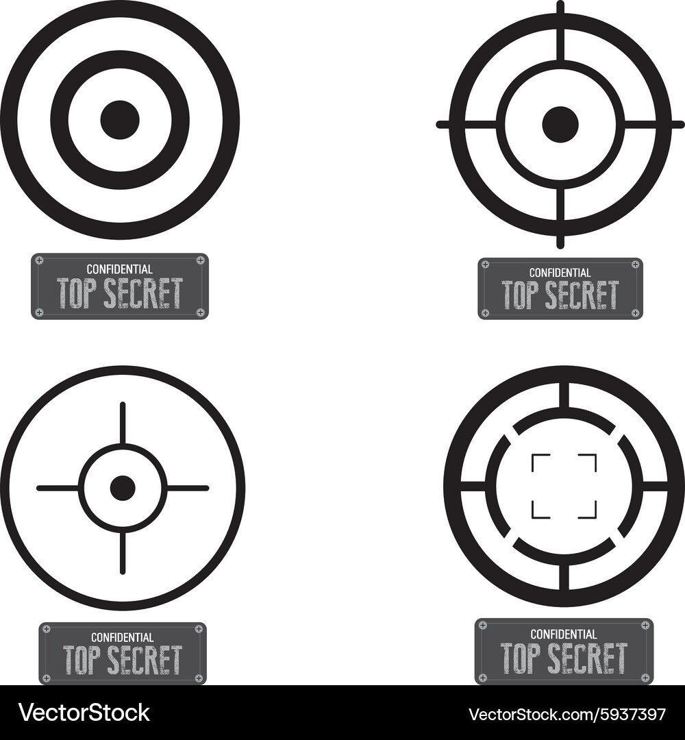 Abstract top secret labels on a white background Vector Image