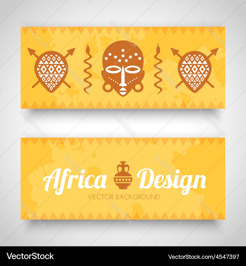 African tribal art banners Royalty Free Vector Image