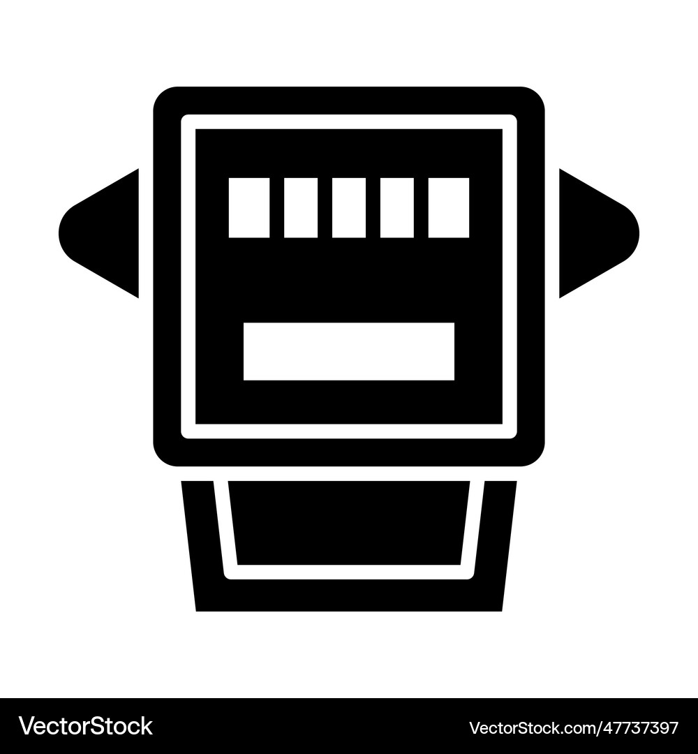 Electric counter glyph icon for personal Vector Image