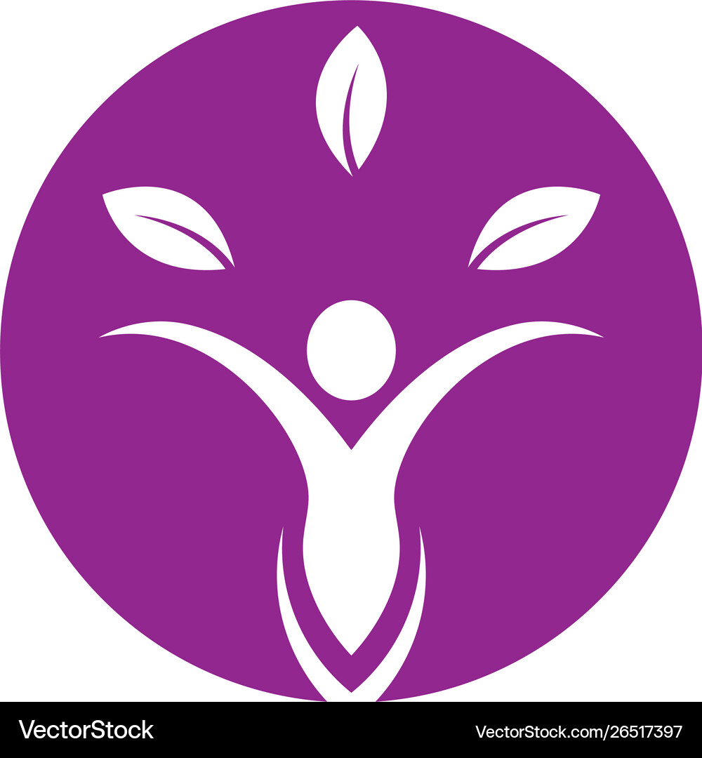 Human health symbol design Royalty Free Vector Image