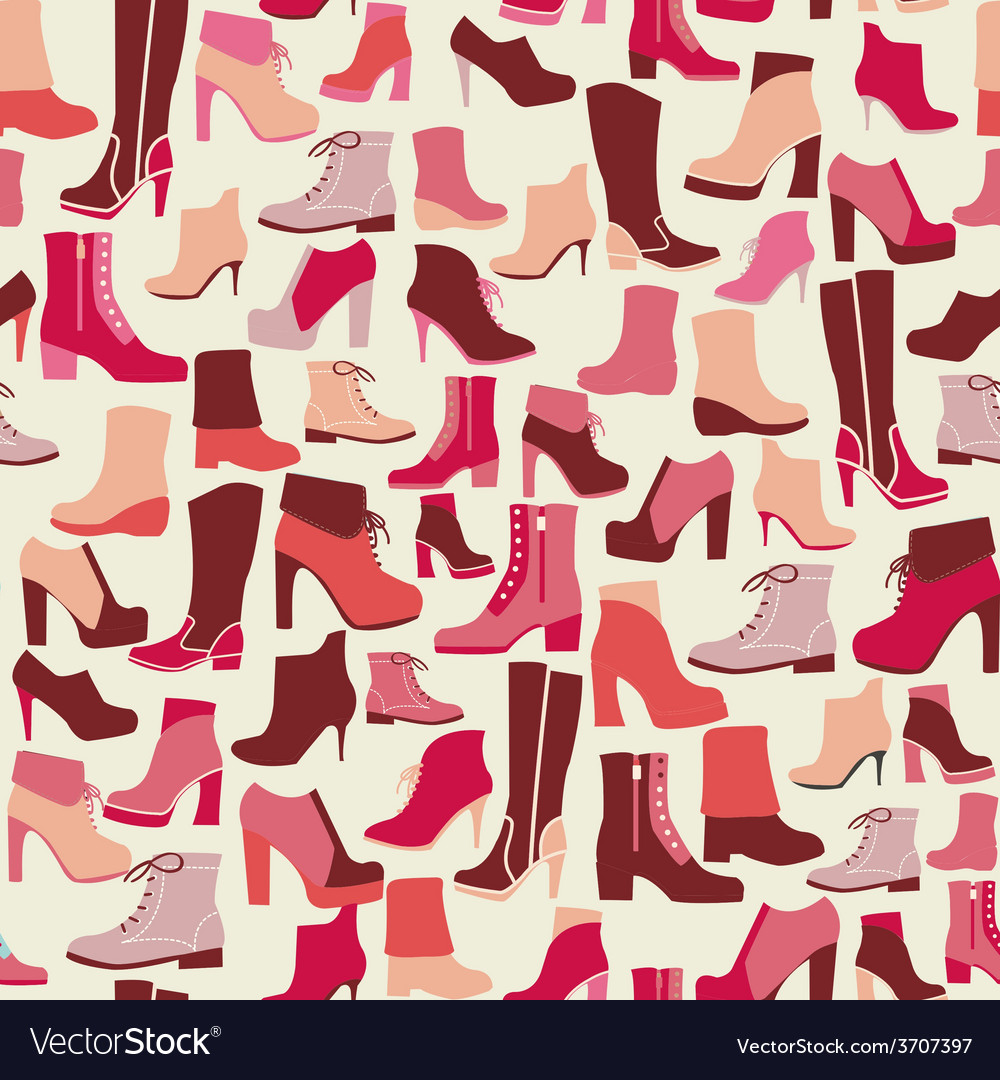 Pattern shoes spring winter Royalty Free Vector Image