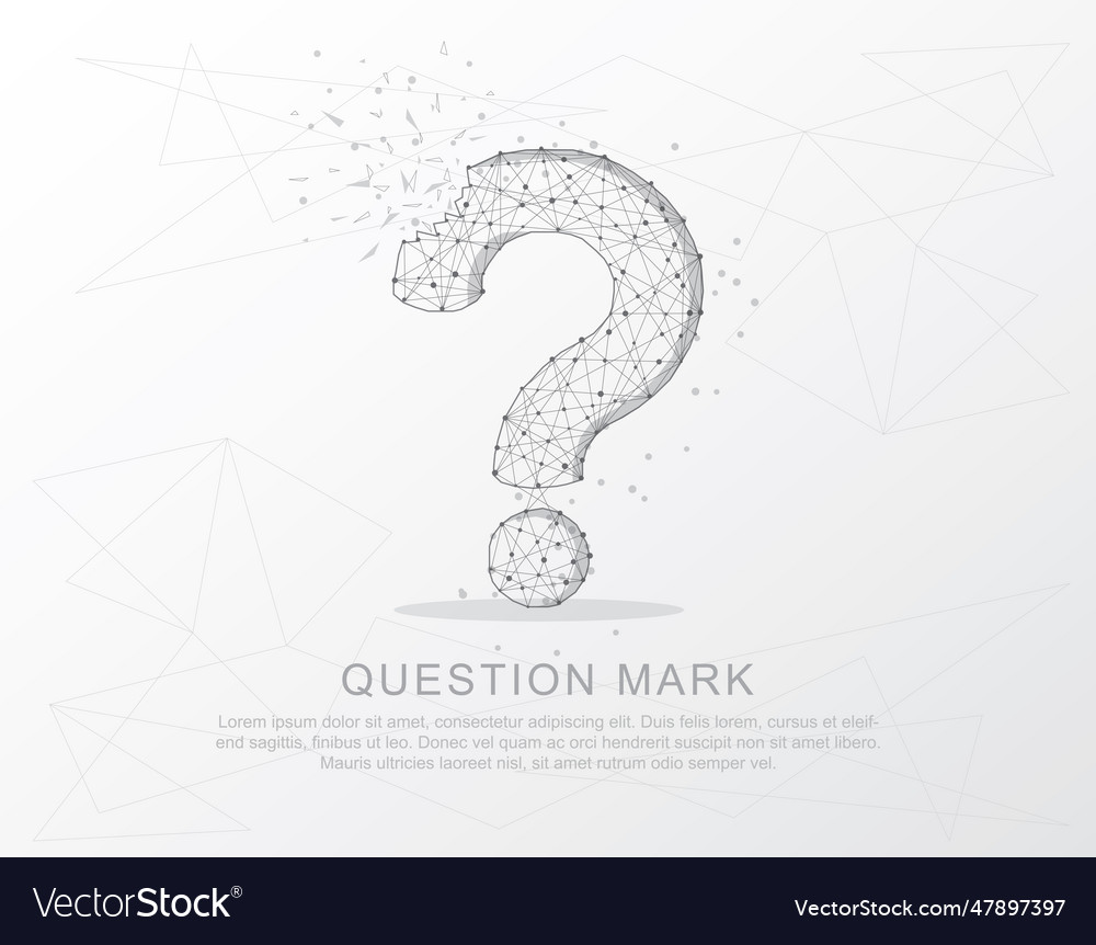 Question mark point line and composition Vector Image