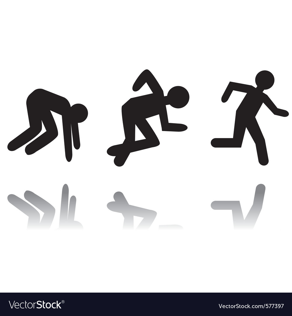 Running man icon Royalty Free Vector Image - VectorStock