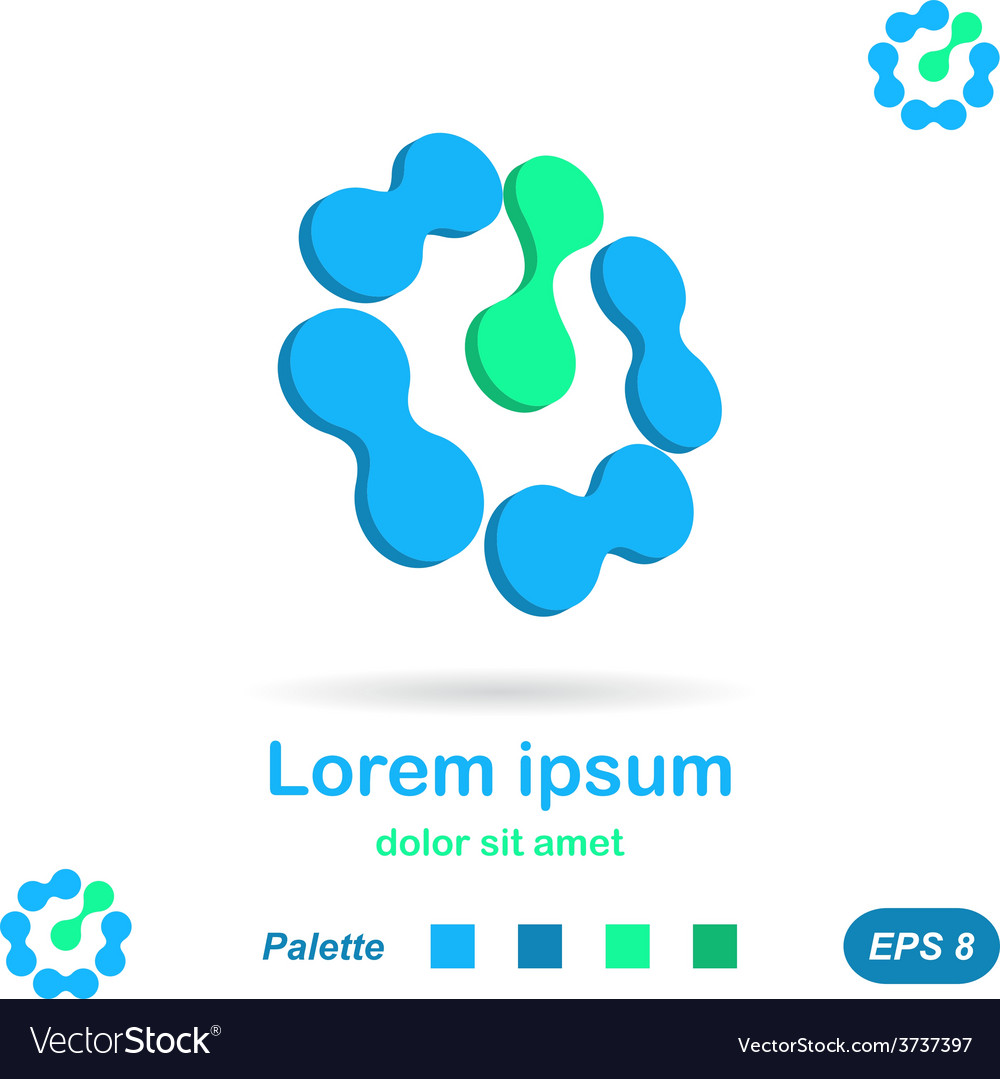 Simple high-tech logo element Royalty Free Vector Image