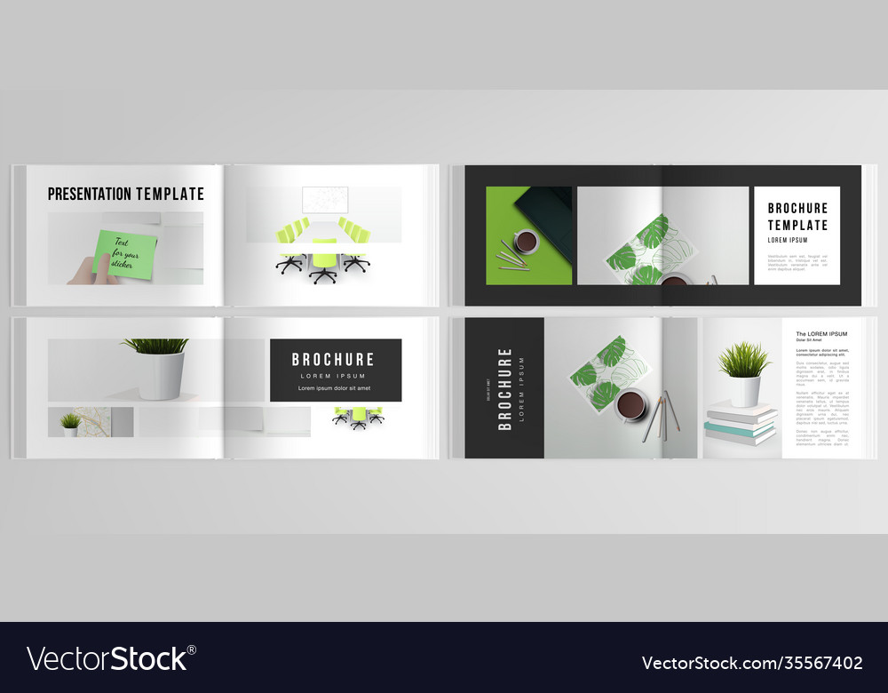 Layouts horizontal presentation design Royalty Free Vector