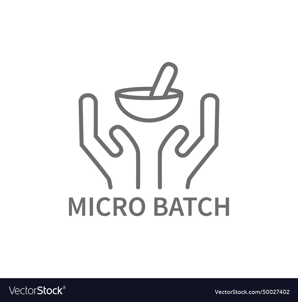 Micro batch line icon Royalty Free Vector Image