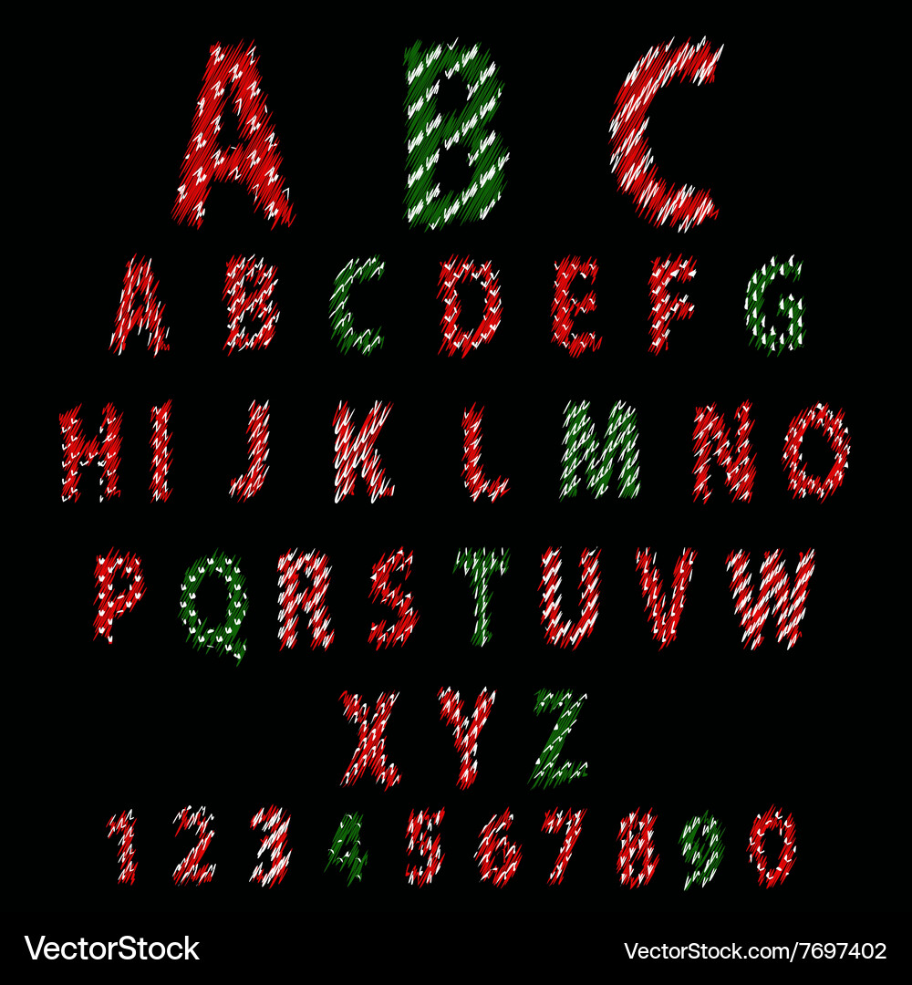 Polka Dot Alphabet Red alphabet design in white Vector Image