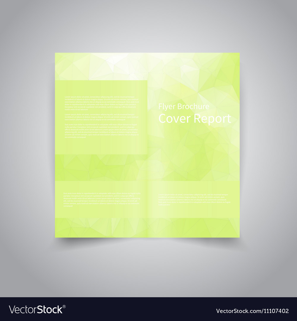 Polygonal style document template Royalty Free Vector Image