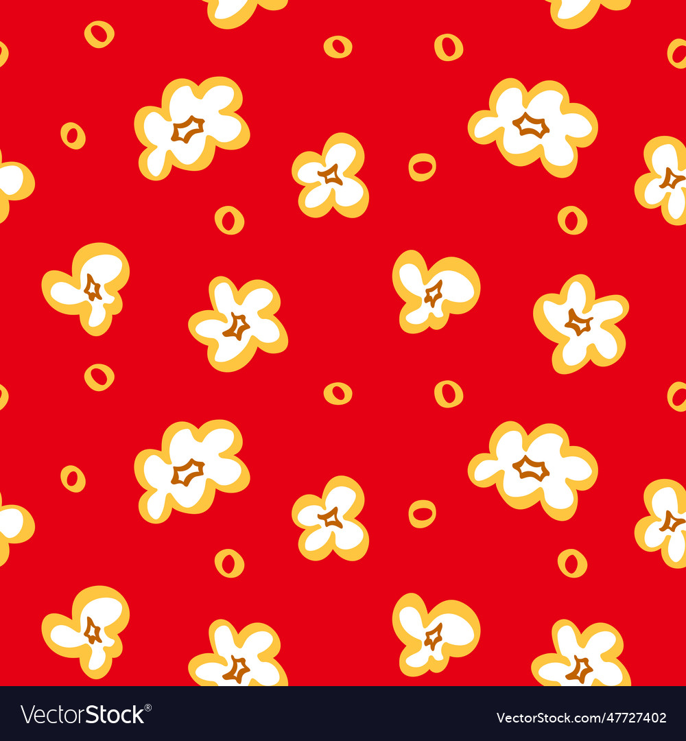 Popcorn pattern seamless pattern Royalty Free Vector Image