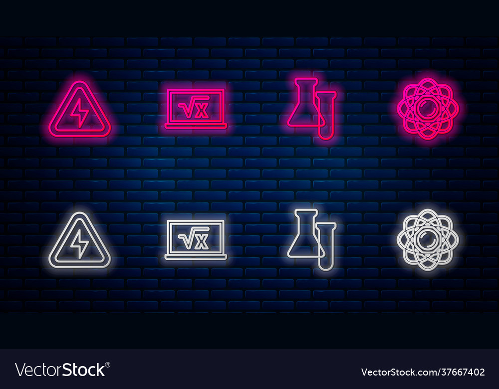 Set line square root x glyph test tube Royalty Free Vector Set line square root x glyph test tube Royalty Free Vector