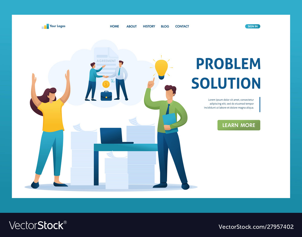 Stressful situation solution problem Royalty Free Vector