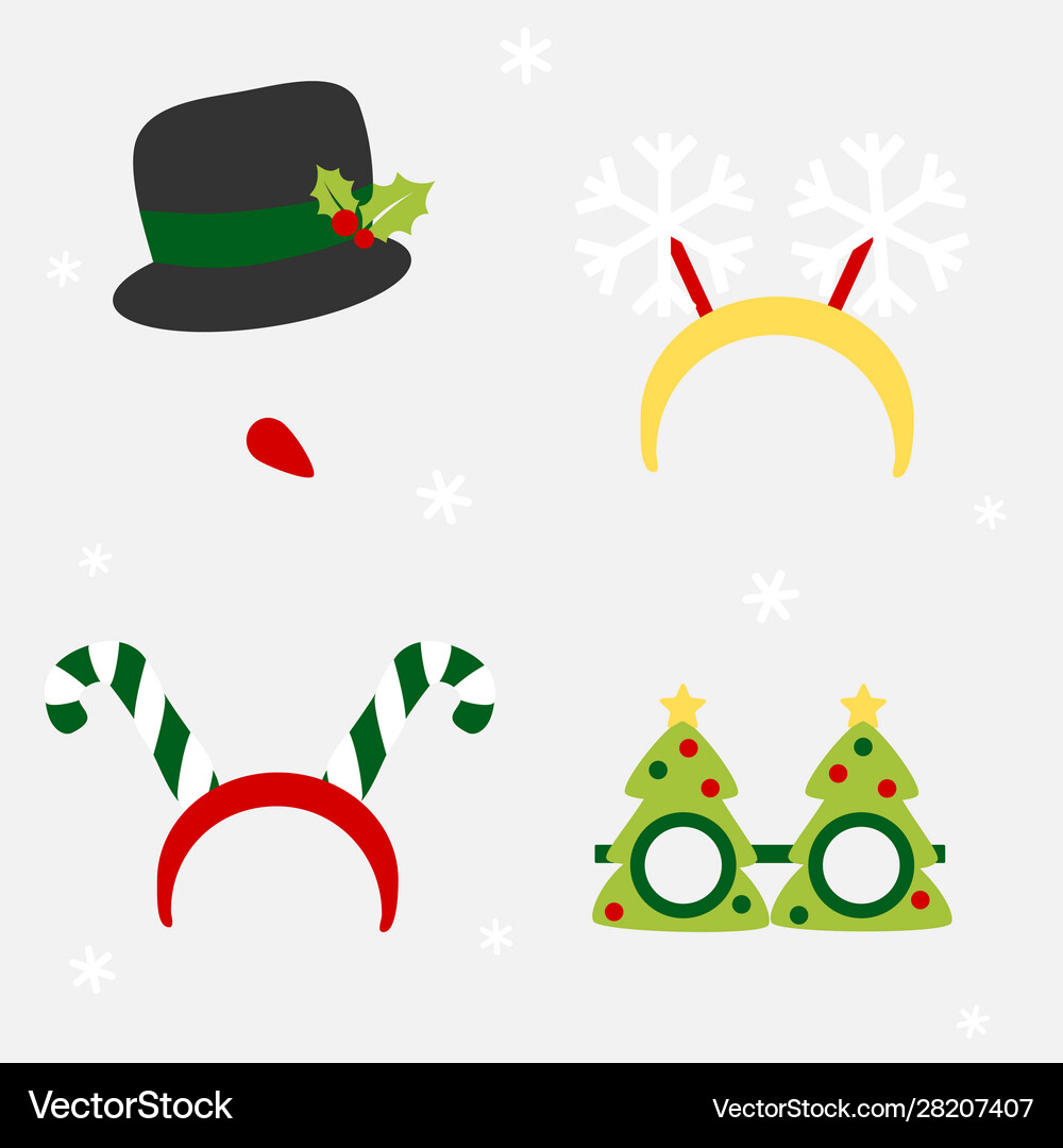 Christmas costume set - colorful Royalty Free Vector Image